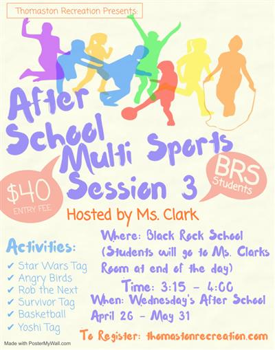 Thomaston Recreation Department: After School Multi-Sports Session 3